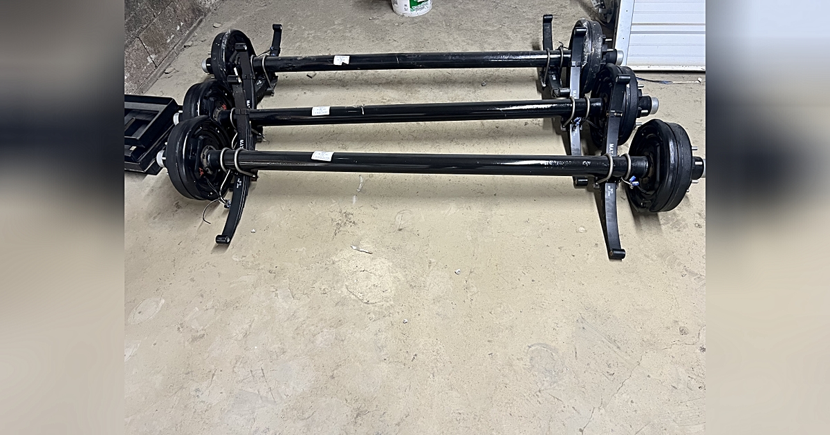 2025 75/58 7000LB TRAILER BRAKE AXLE W SPRINGS - 7558A