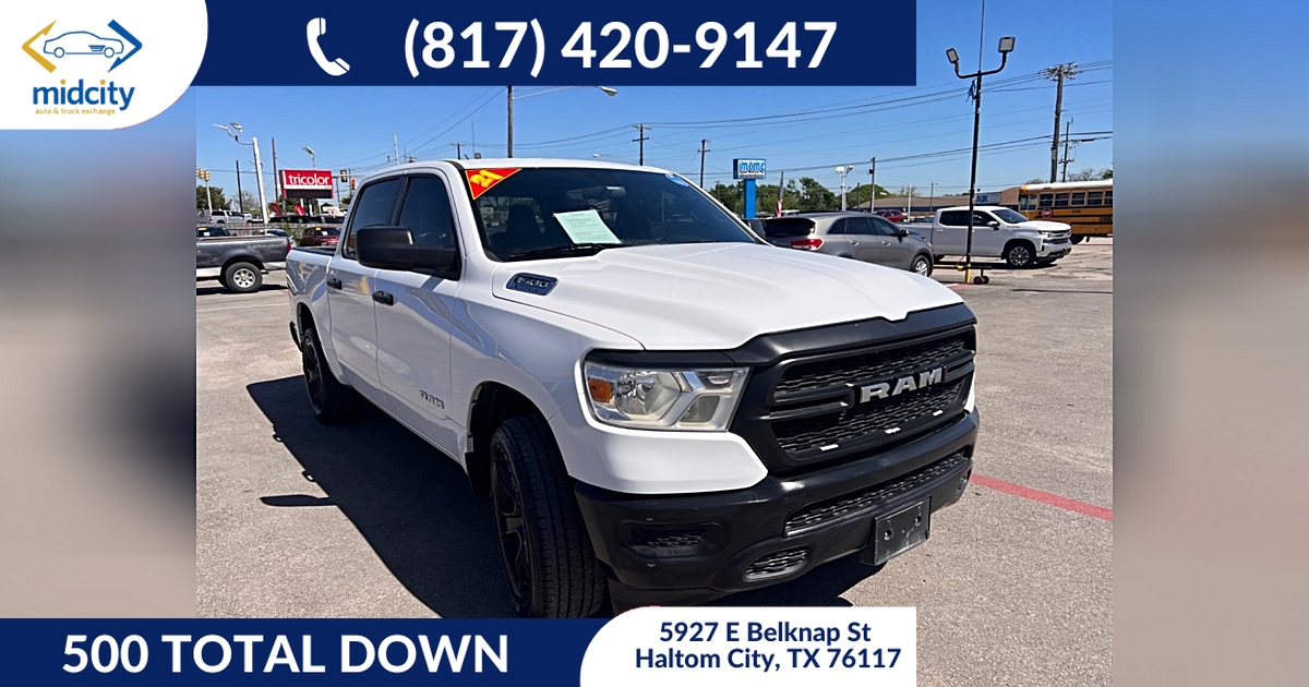 2021 RAM 1500 Tradesman 4x4 Crew Cab 5'7 Box