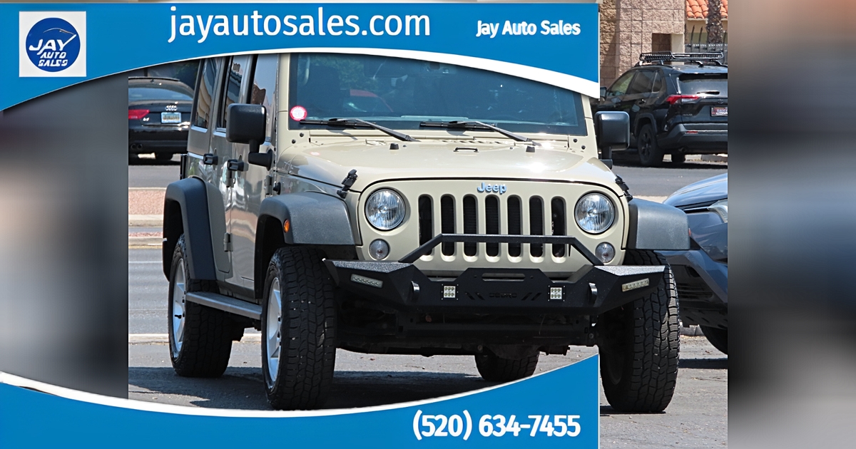 2017 JEEP WRANGLER UNLIMITED SPORT 3.7L V6 *1-OWNER AZ CARFAX* *LOW MILES*